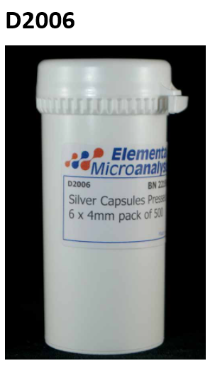 Silver Capsules Pressed 6x4mm, 500/pk – Isomass Scientific Inc.